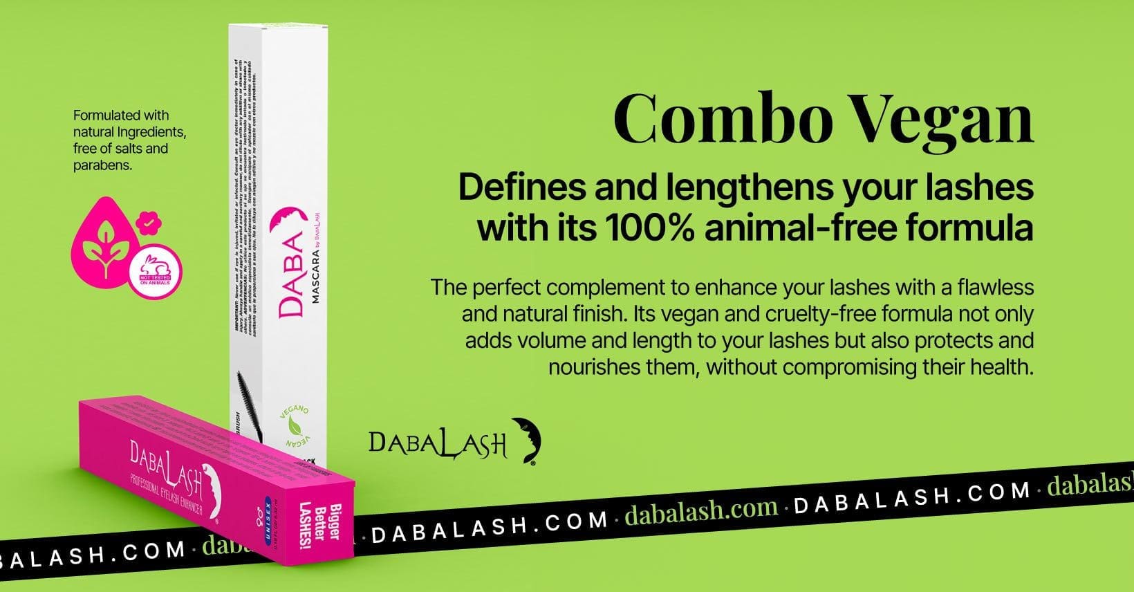 DABALASH Vegan Combo - Gentle Lash and Brow Care